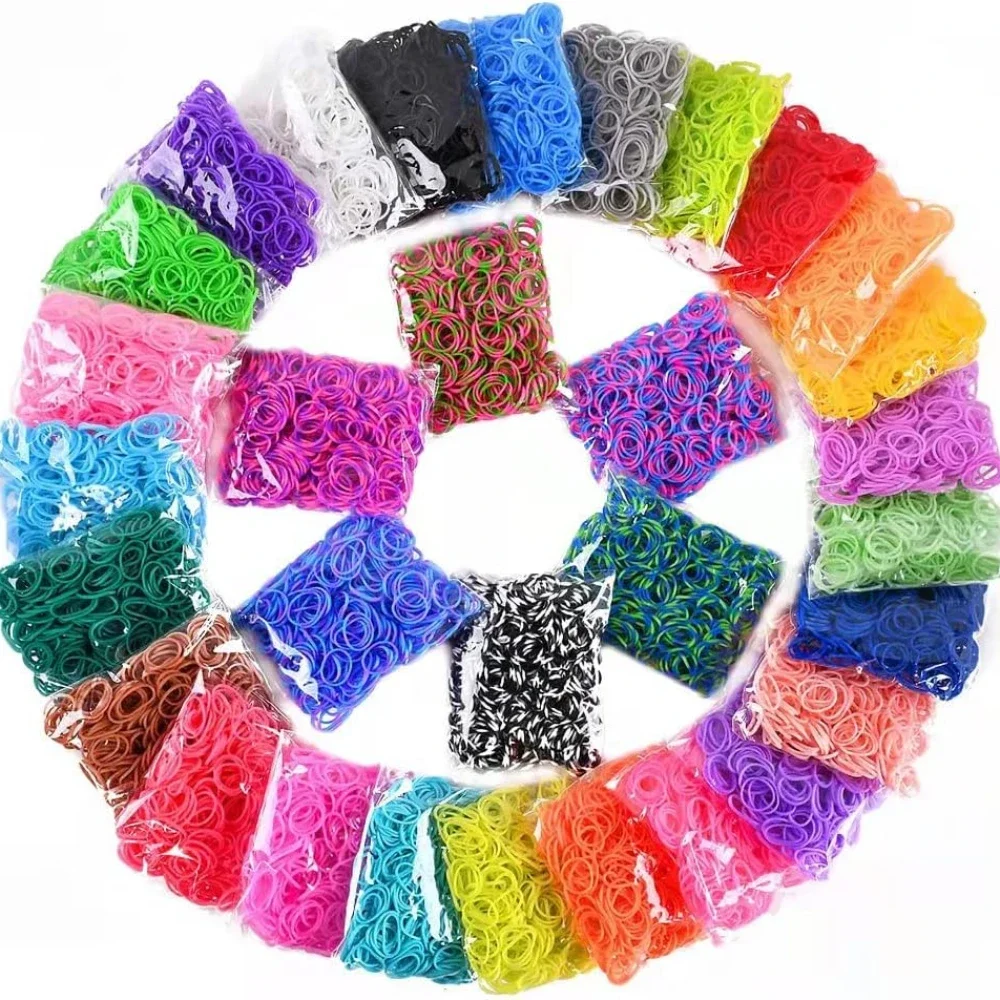 600pcs-Colorful-Rubber-Loom-Bands-Refill-Kit-for-Boy-Girl-DIY-Craft ...