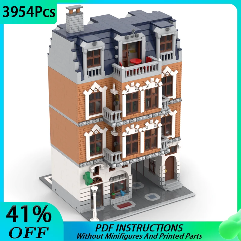 MOC-Old-Town-Pharmacy-City-Modern-Apartment-Building-Blocks-Street-View ...
