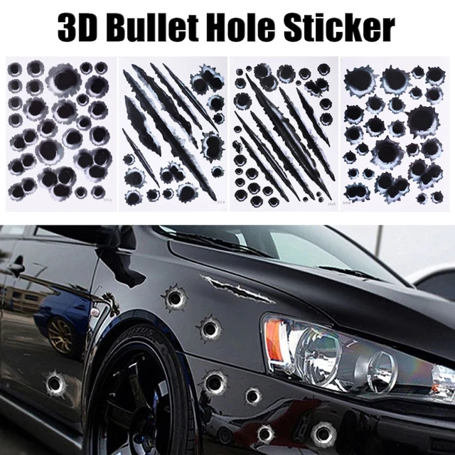 Bullet Holes In Black Car
