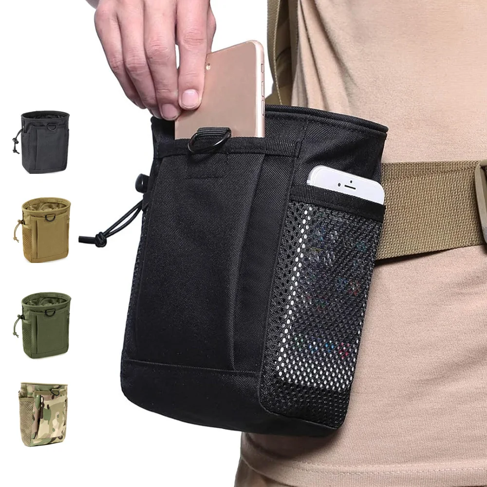Molle-Drawstring-Magazine-Dump-Pouch-Adjustable-Utility-Belt-Fanny-Hip ...