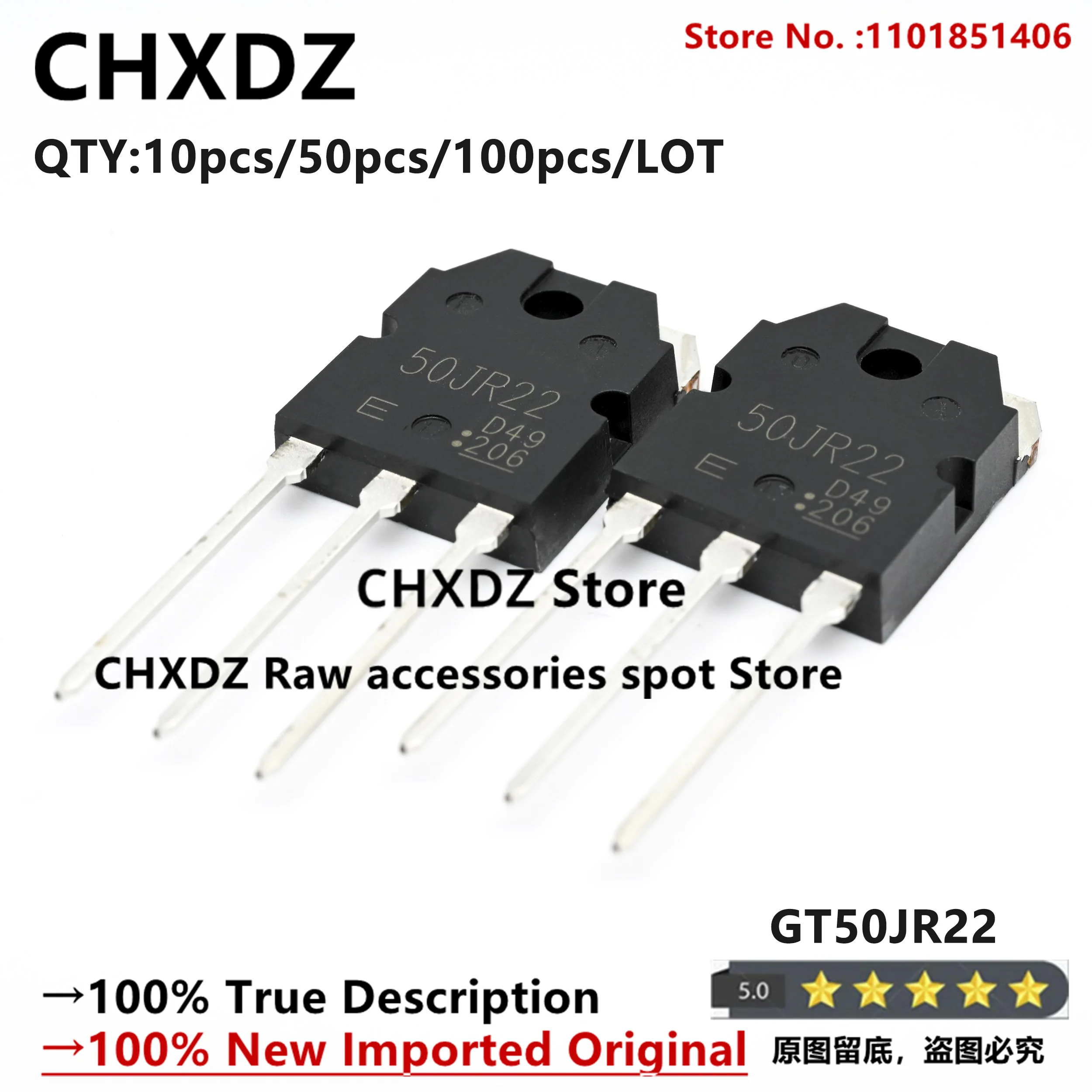 CHXDZ-100-New-Original-Imported-TOS-GT50JR22-50JR22-50A-600V-TO-3P-IGBT ...