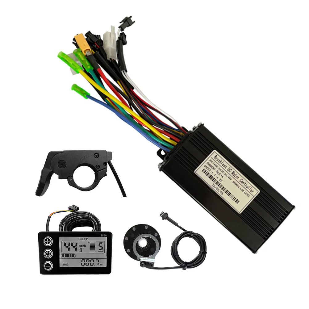 Complete-E-bike-Controller-Set-26A-Sine-Wave-Controller-S866-Display ...