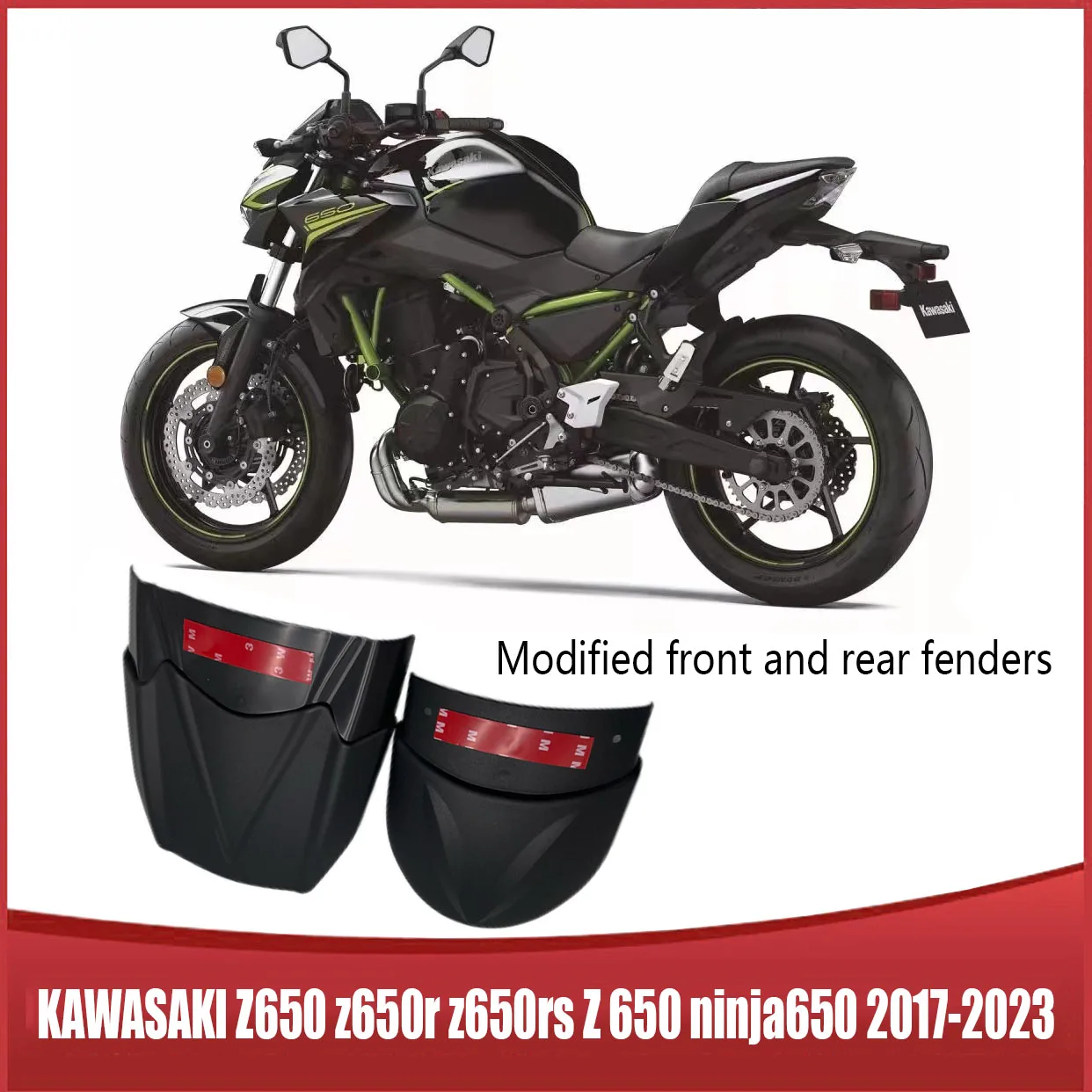 For-Kawasaki-Z650-Z650R-Z650RS-front-fender-modification-extended-front ...