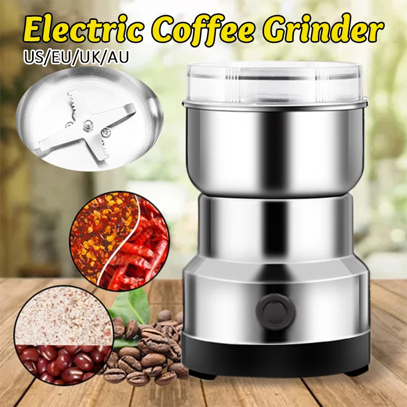 4-Blades-Electric-Coffee-Bean-Grinder-Stainless-Steel-Home-Grinding ...