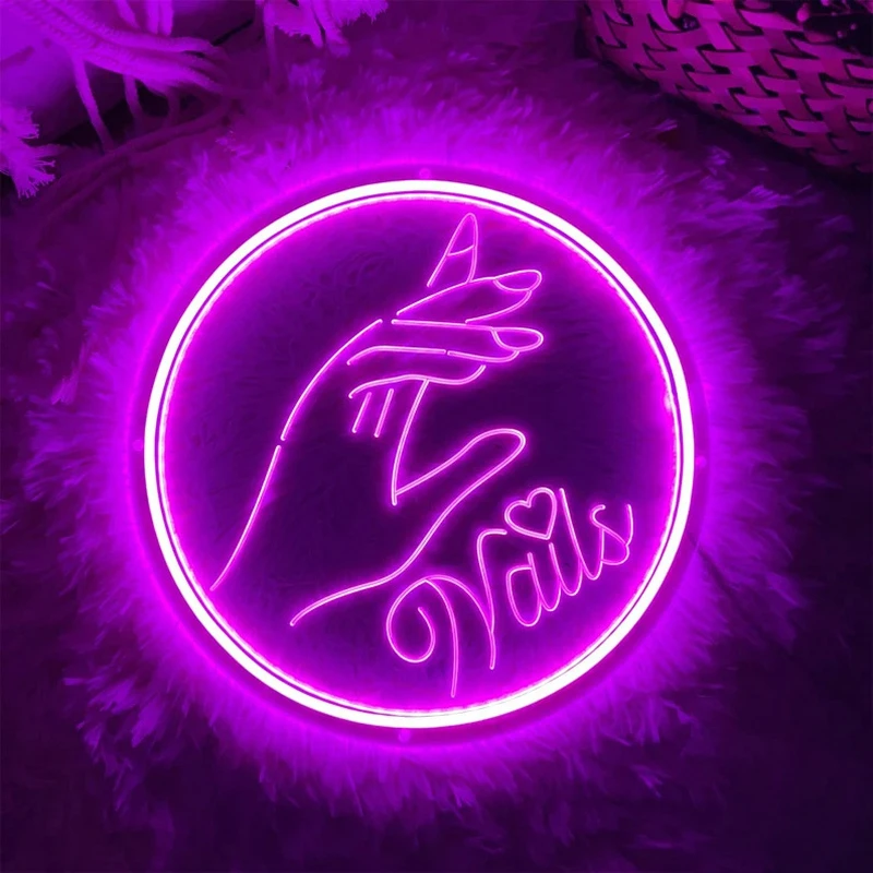 Custom-Business-Sign-Nails-LED-Neon-Light-Manicure-Shop-Wall-Aesthetic ...
