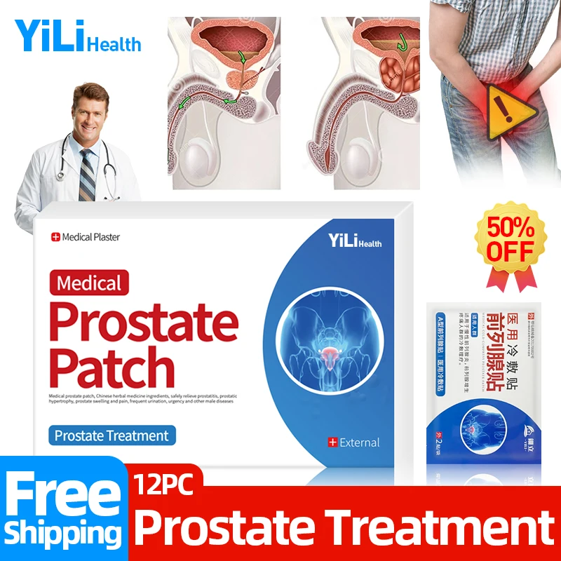 6 12pcs Prostatitis Treatment Prostatic Navel Cure Plaster Urological