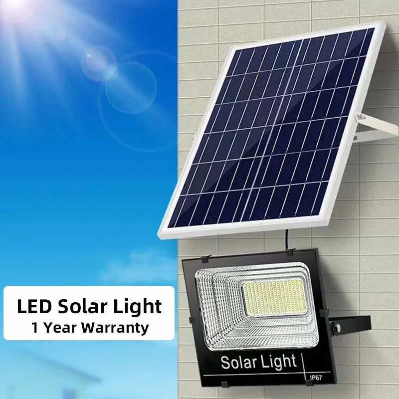 Solar-Lamp-Remote-Control-Solar-Powered-Spotlight-Outdoor-Waterproof ...