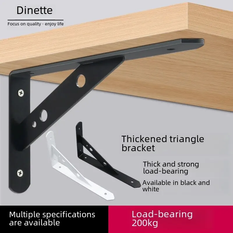 Black-Triangle-Bracket-Wall-Mounted-Storage-Rack-Support-Fixed ...