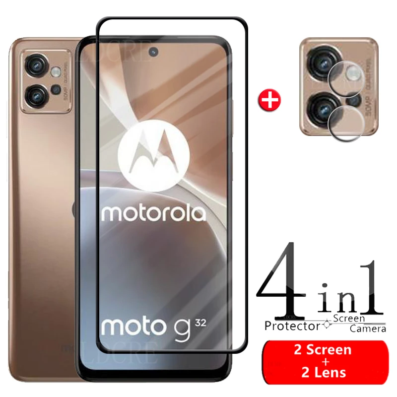 4-in-1 For Motorola Moto G32 Glass For Moto G32 Tempered Glass Full ...