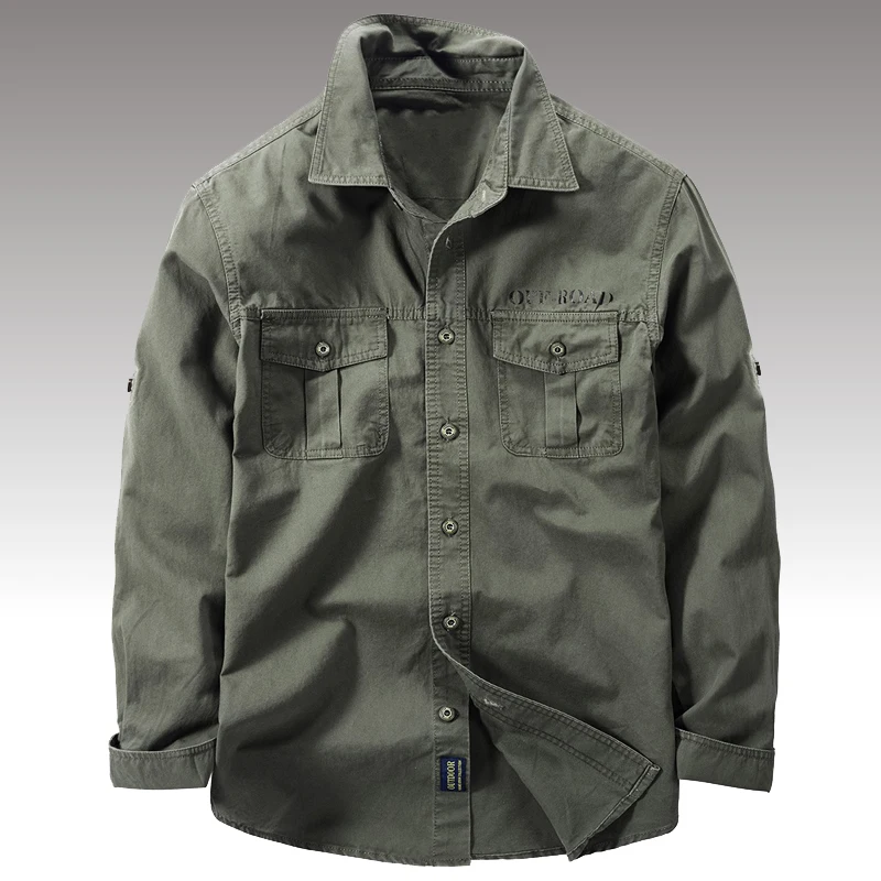 Spring-Long-Sleeve-Cotton-Military-Shirt-Men-Autumn-Army-Tactical ...