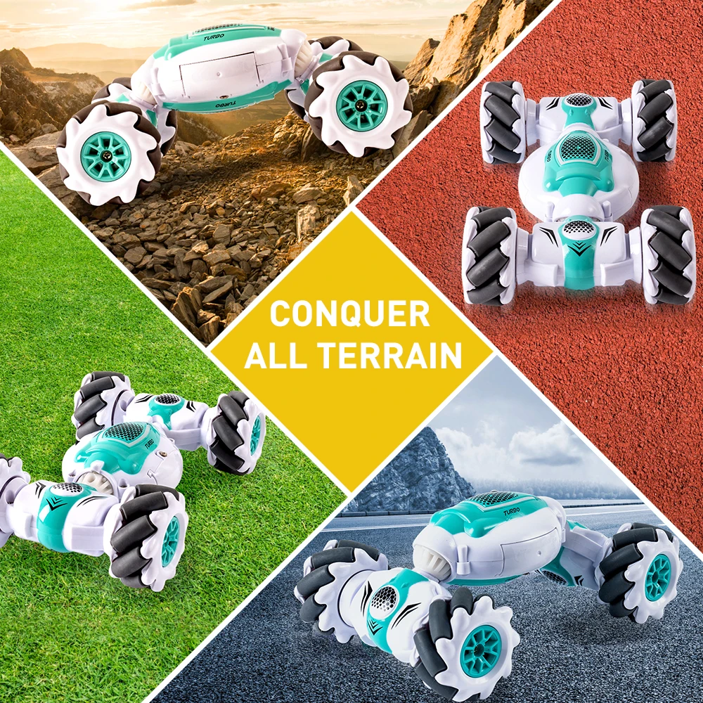 FTL™ 2023 Remote & Watch Controlled RC Rotating Stunt Car - FunToyLab