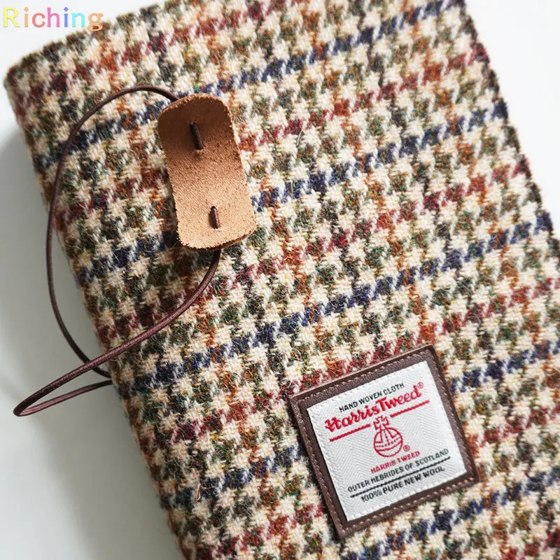 Notebook-A5-Vintage-Notepad-Harris-Tweed-100-Handwoven-Wool-Cover ...