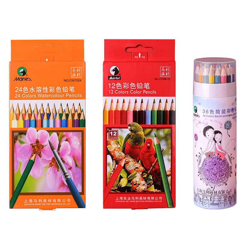 36 Colors Colored Lead Pencil Set 12/18 /24 Colors Water-soluble ...