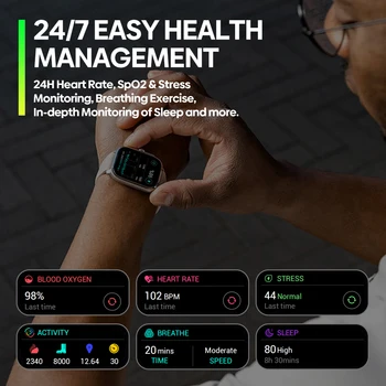 New Zeblaze Beyond 3 Pro GPS Smart Watch 2.15" AMOLED Display Built-in ...