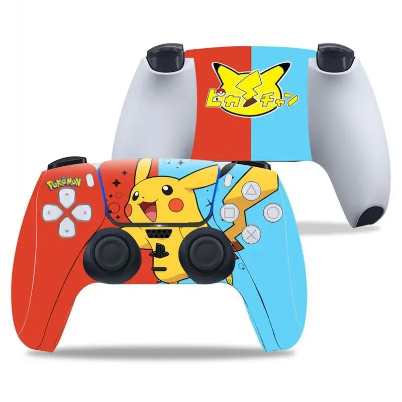 Controlador de Pokemon adesivos para Sony Playstation 5 pele personalizada aperto fino envoltorio completo Pikachu desenhos animados AliExpress