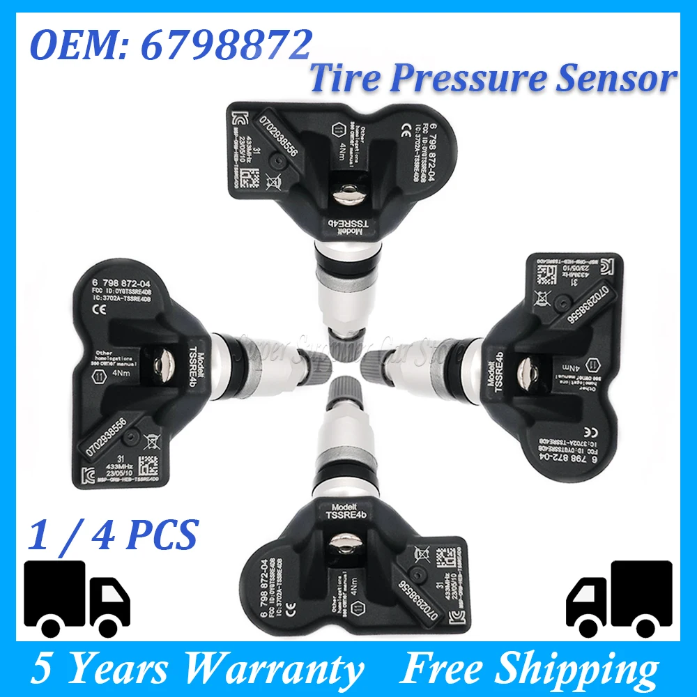 433MHz TPMS NEW Tire Pressure Monitor Sensors For BMW 2 3 4 5 6 7 ...