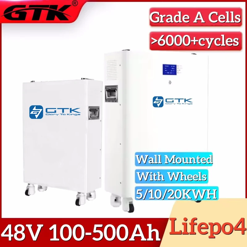 GTK 6000+Cycles 48V 100Ah 150Ah 200Ah 300Ah 400Ah 500Ah Lifepo4 Battery ...