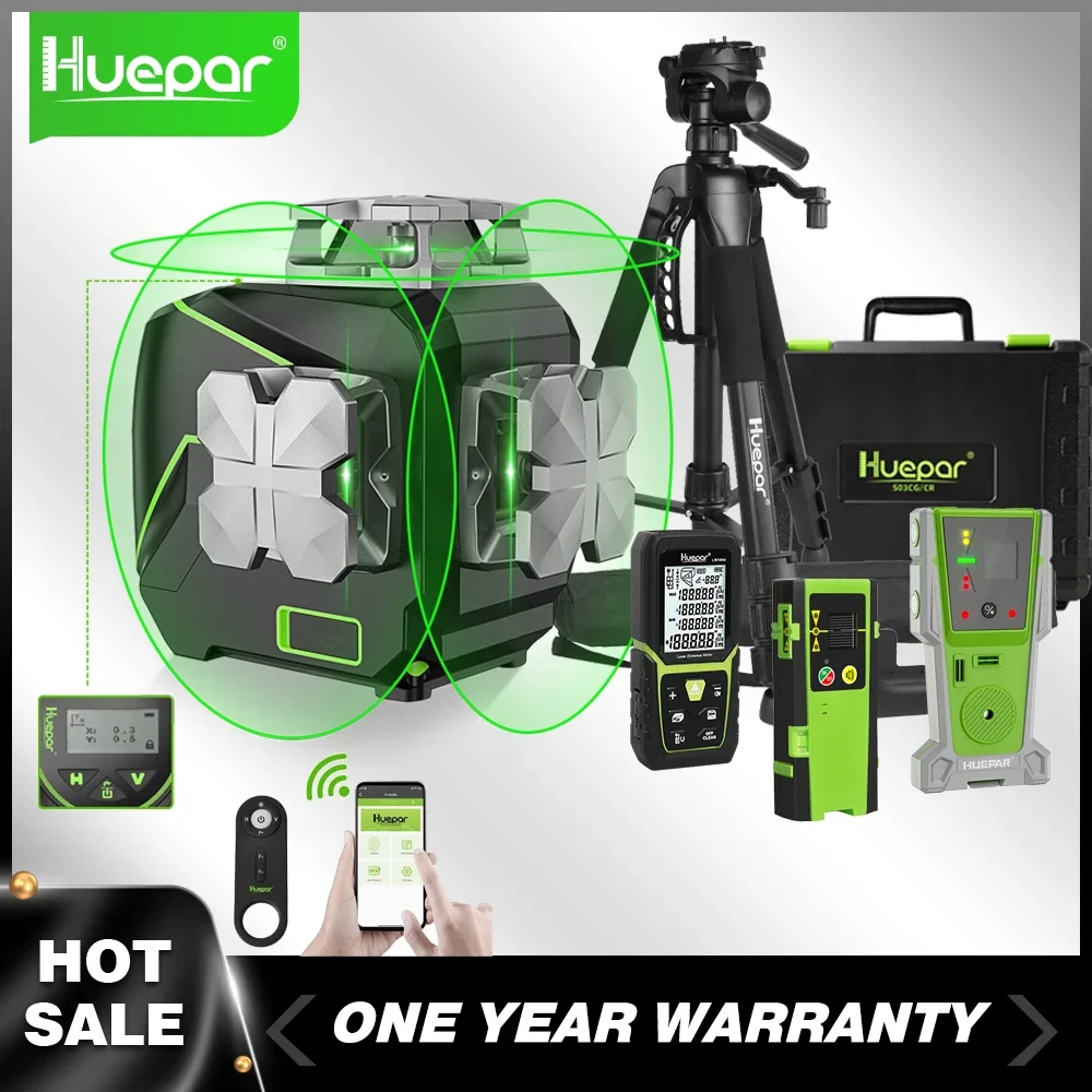 Huepar-12-Lines-3D-Self-Leveling-Laser-Level-with-LCD-Screen-Bluetooth ...