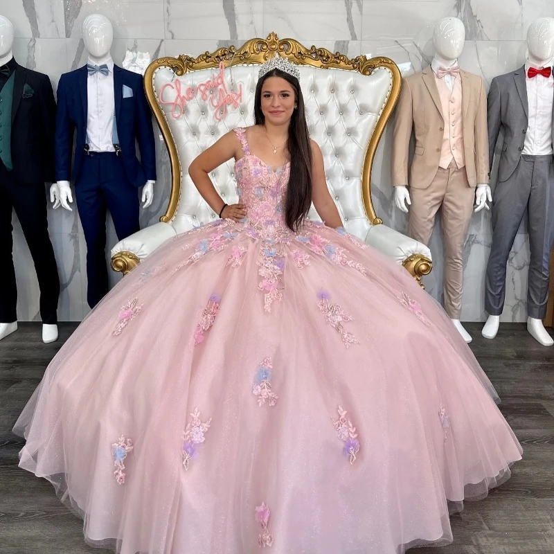 Shining-Pink-Quinceanera-Dress-2024-Mexican-Vestido-De-15-Princess ...