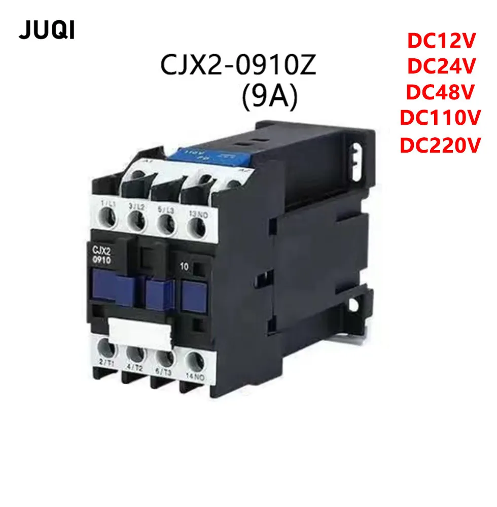 Dc Contactor Cjx2-0910z Electric Magnetic Contactor 9a Coil Voltage Dc12v/24v/48v/110v/220v ...