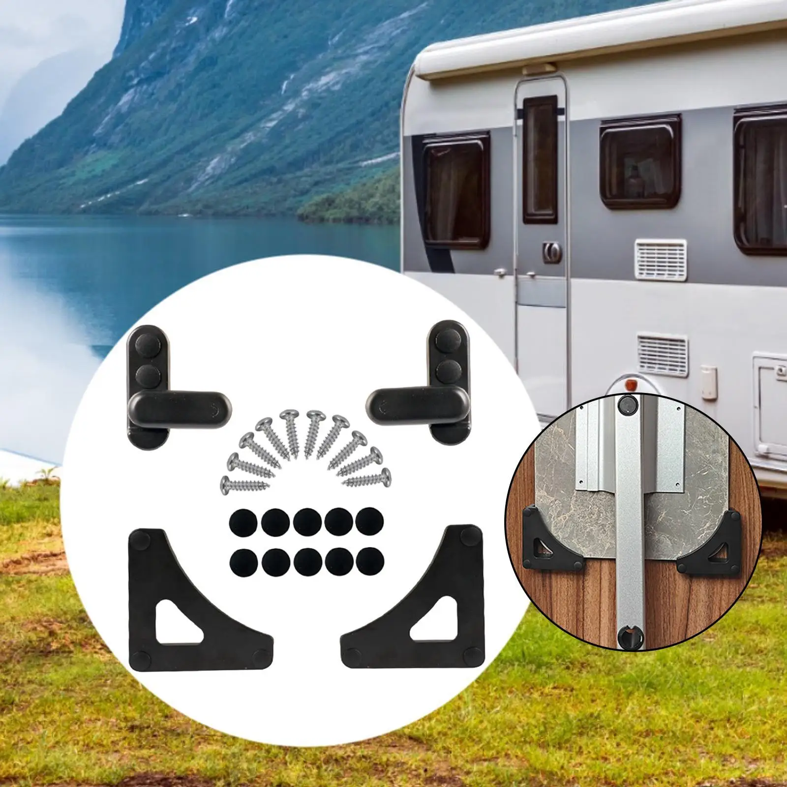 RV Table Board Buckle Rotatable Folding Table Lock Clip Space Saving ...