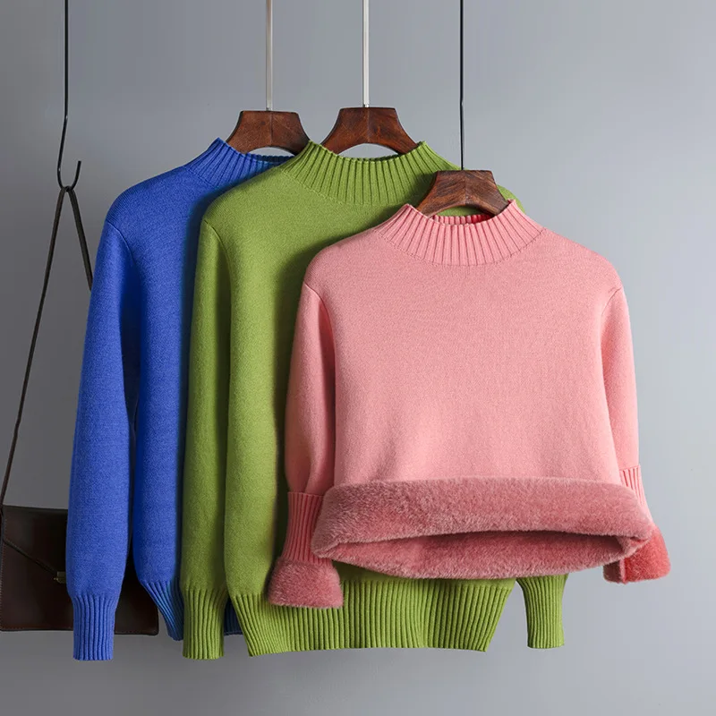 Winter-Plus-Thick-Sweater-Women-s-Korean-Knit-Mink-Cashmere-Sweater ...