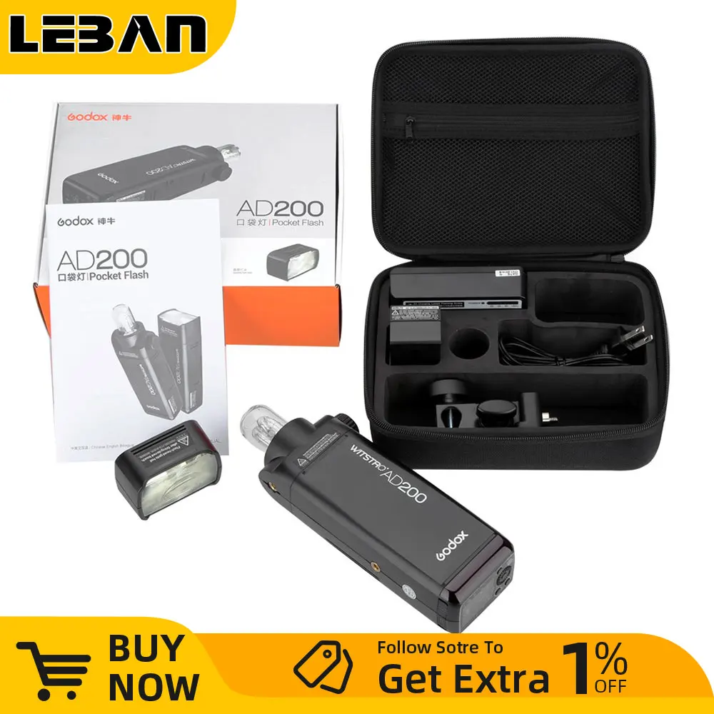Godox-AD200-200Ws-TTL-2-4G-HSS-1-8000s-Pocket-Outdoor-Flash-Light ...