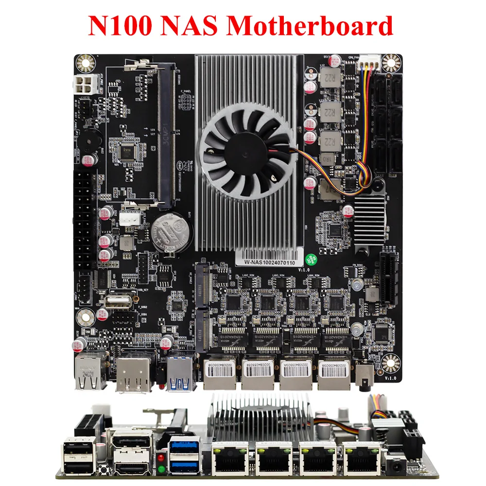 NAS-N100-Nics-Industrial-Motherboard-Home-4-Cores-4-Threads-Processor ...