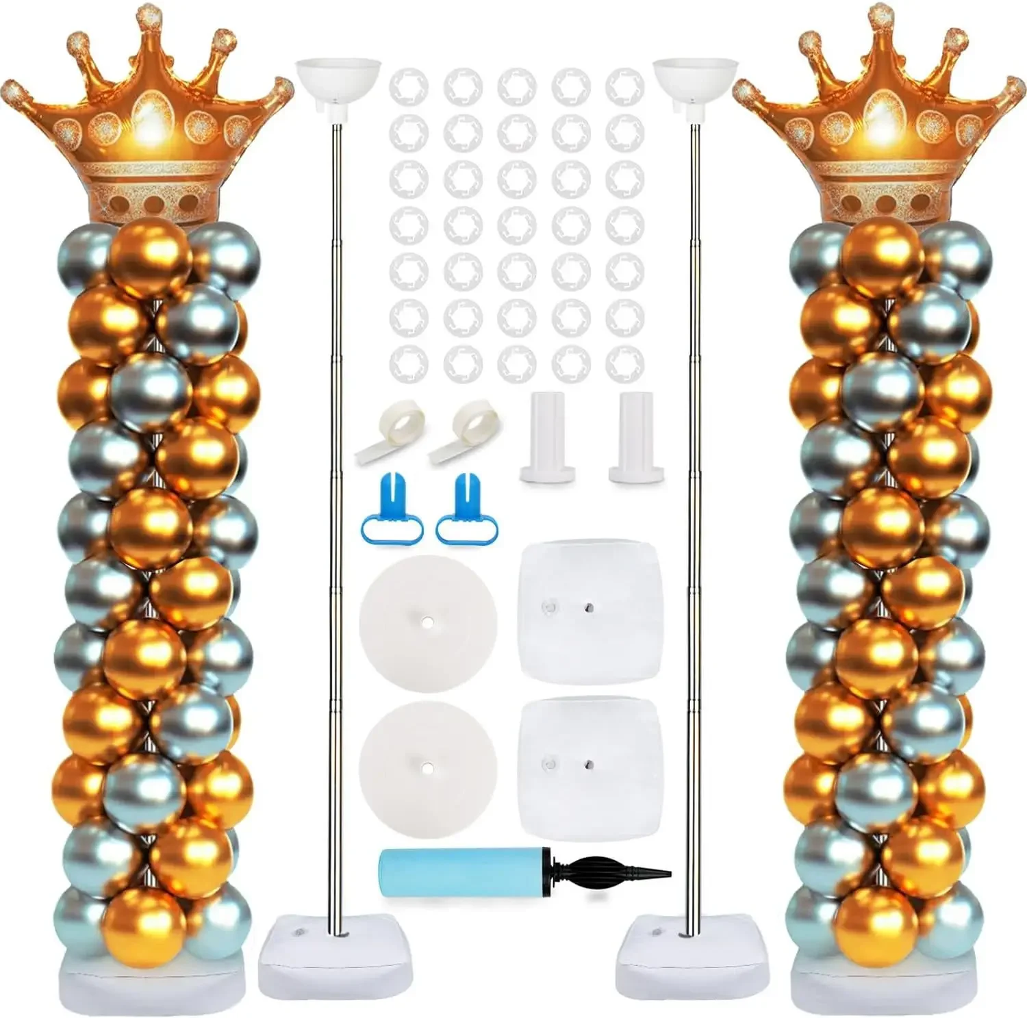 Adjustable-Balloon-Column-Stand-Metal-Balloon-Stand-Holder-with-Plastic ...