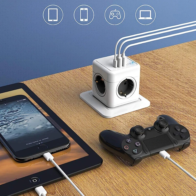 UE-Plug-Power-Strip-Cube-Tomada-de-Parede-Protetor-contra-Surtos-4 ...