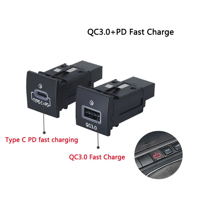 For-VW-Golf-6-Jetta-5-MK5-Scirocco-06-14-Car-USB-Charger-Socket-PD ...