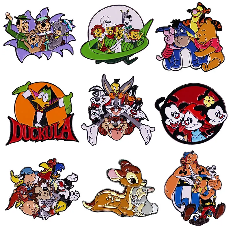 Broche-de-Metal-de-dibujos-animados-Retro-PIN-esmaltado-de-Winnie-the ...