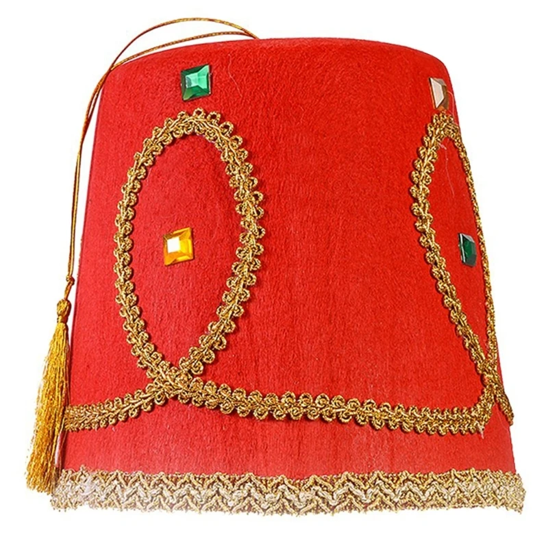 652F-Fez-Hat-Classical-Turkish-and-Moroccan-Carnival-Headwear-Halloween ...