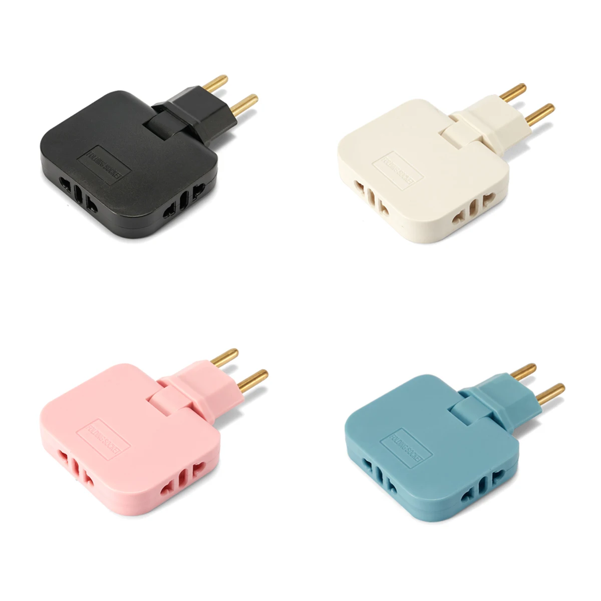 3 in 1 US to EU Plug 180 Degree Rotatable Socket Converter European ...