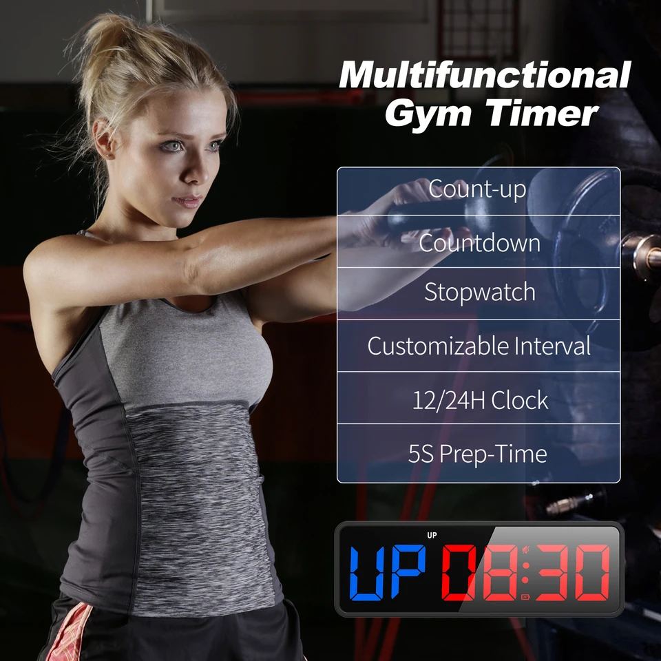 Portable Interval Workout Timer With Remote Control Magnet ANJANK Small ...