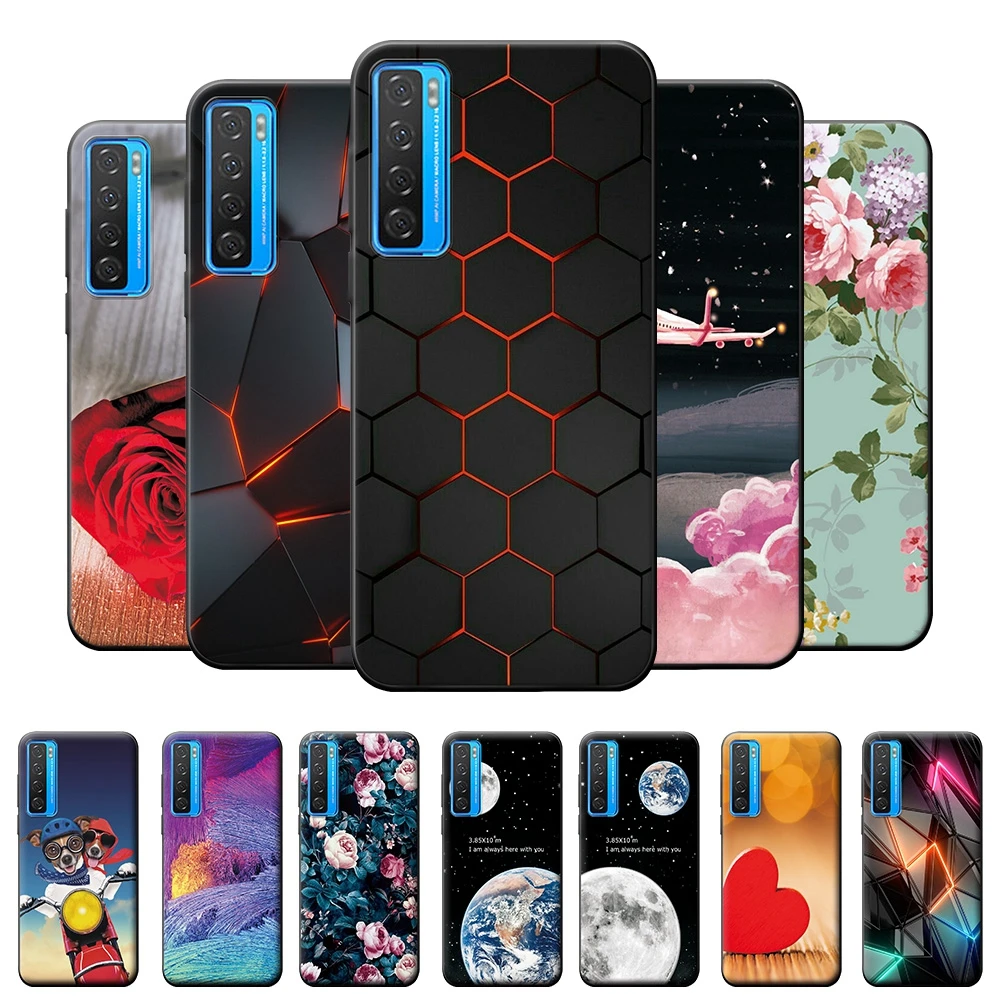 For TCL 20S 20L Case Silicone Black Phone Cases For TCL 20 5G 20L Plus Cool Beehive Style Back ...
