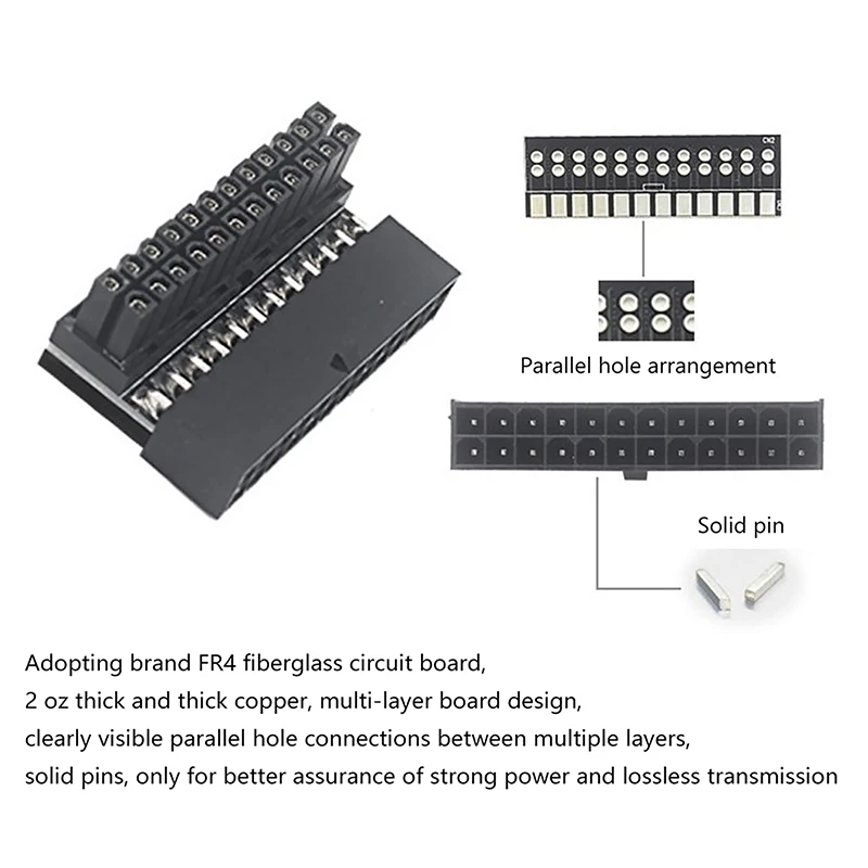 ATX-24Pin-90-Degree-Power-Plug-Adapter-Mainboard-Motherboard-Power ...