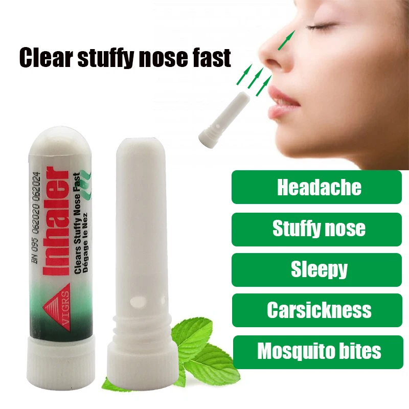 Inhalador Nasal de belleza para la salud, crema de menta, aceites ...