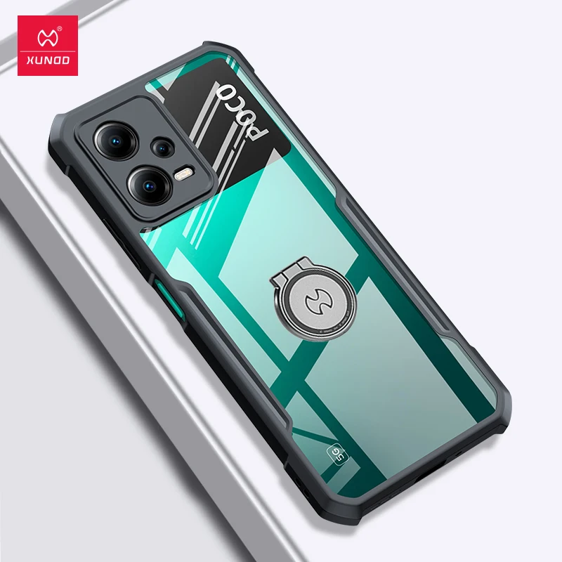 Xundd For POCO X5 5G Case With Holder Shockproof Transparent Anti-dust ...