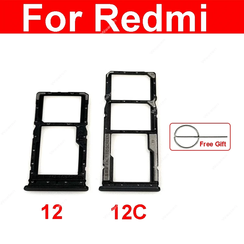Sim-Card-Tray-para-Xiaomi-Redmi-12-12C-5G-Slot-Para-Cart-o-SIM-Suporte ...