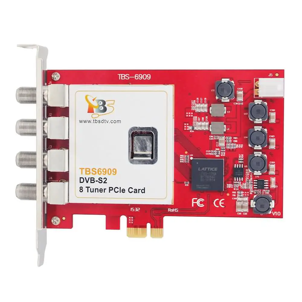 TBS6909 DVB-S/S2 8 Tuner PCIe Card HD Digital Receiver Card ...