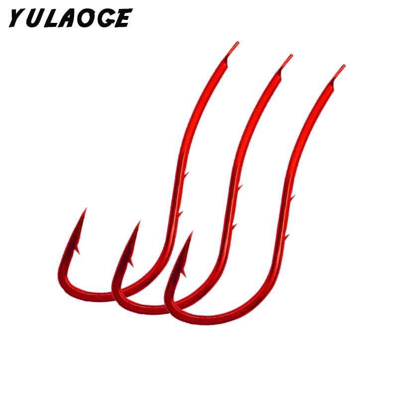 20pcs-bag-Red-Fishing-hooks-with-double-shank-barbs-bait-holder-hook ...
