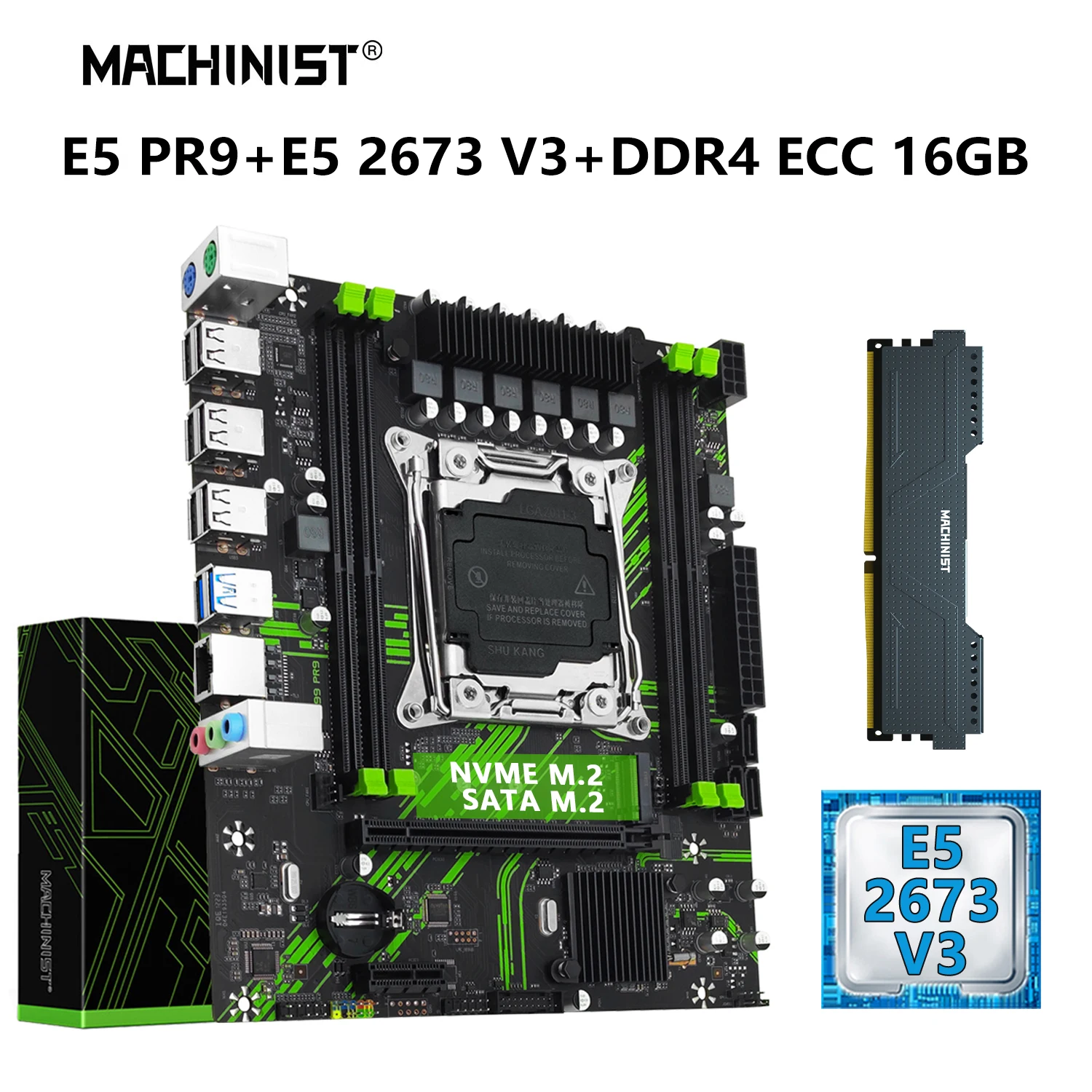 Maschinisten-x99-pr9-Motherboard-Set-lga-640440-3-mit-Kit-xeon-e5-2011 ...