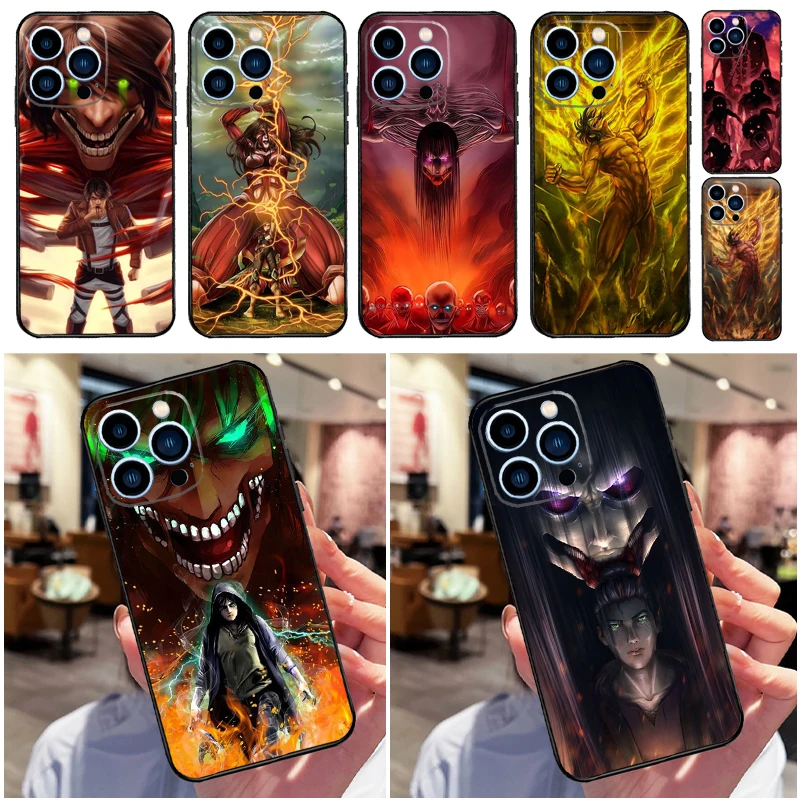 Attack On Titan Anime Phone Case For Iphone 14 13 12 11 Pro X Xr Xs Max ...
