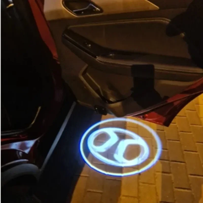 2 uds Led puerta de coche luz de bienvenida proyector láser Logo ...