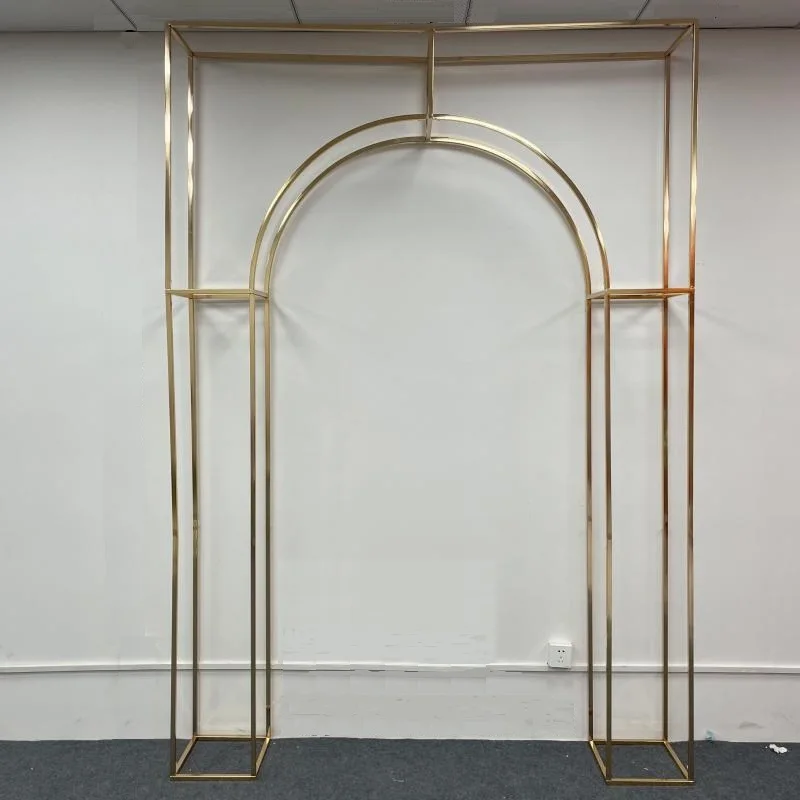 Decoration Backdrop Stand Wedding | Wedding Backdrop Frame Stand - Gold ...