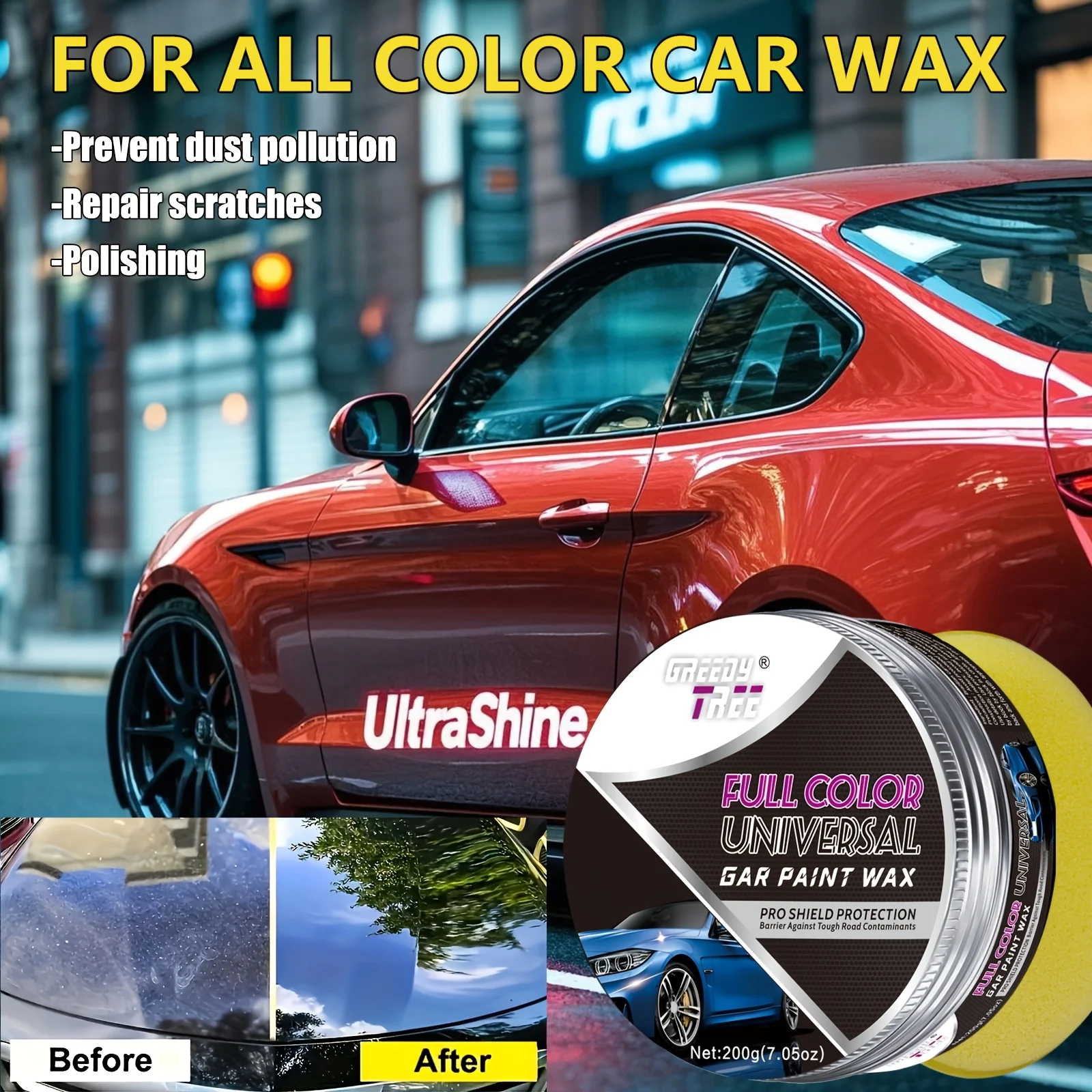 Universal Car Polish And Wax Kit, Anti-Scratch Shine Protection ...