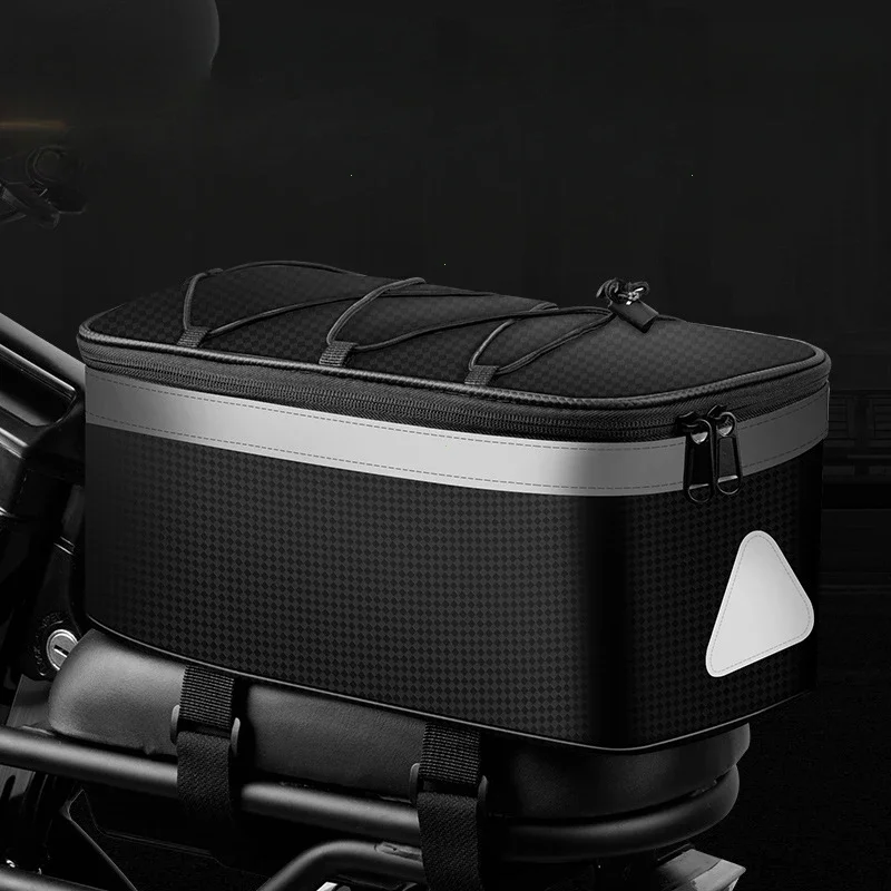 Portable Motorcycle Backpack Bike Trunk Bag Bicycle Rack Rear Bag 12L ...