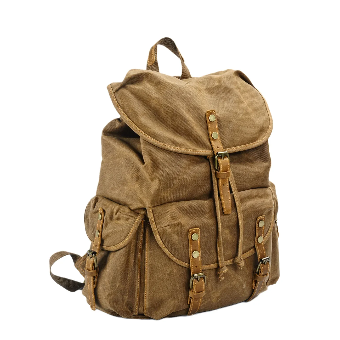 Vintage-Canvas-Backpack-Outdoor-Travel-Backpack-Large-Capacity-Leisure ...