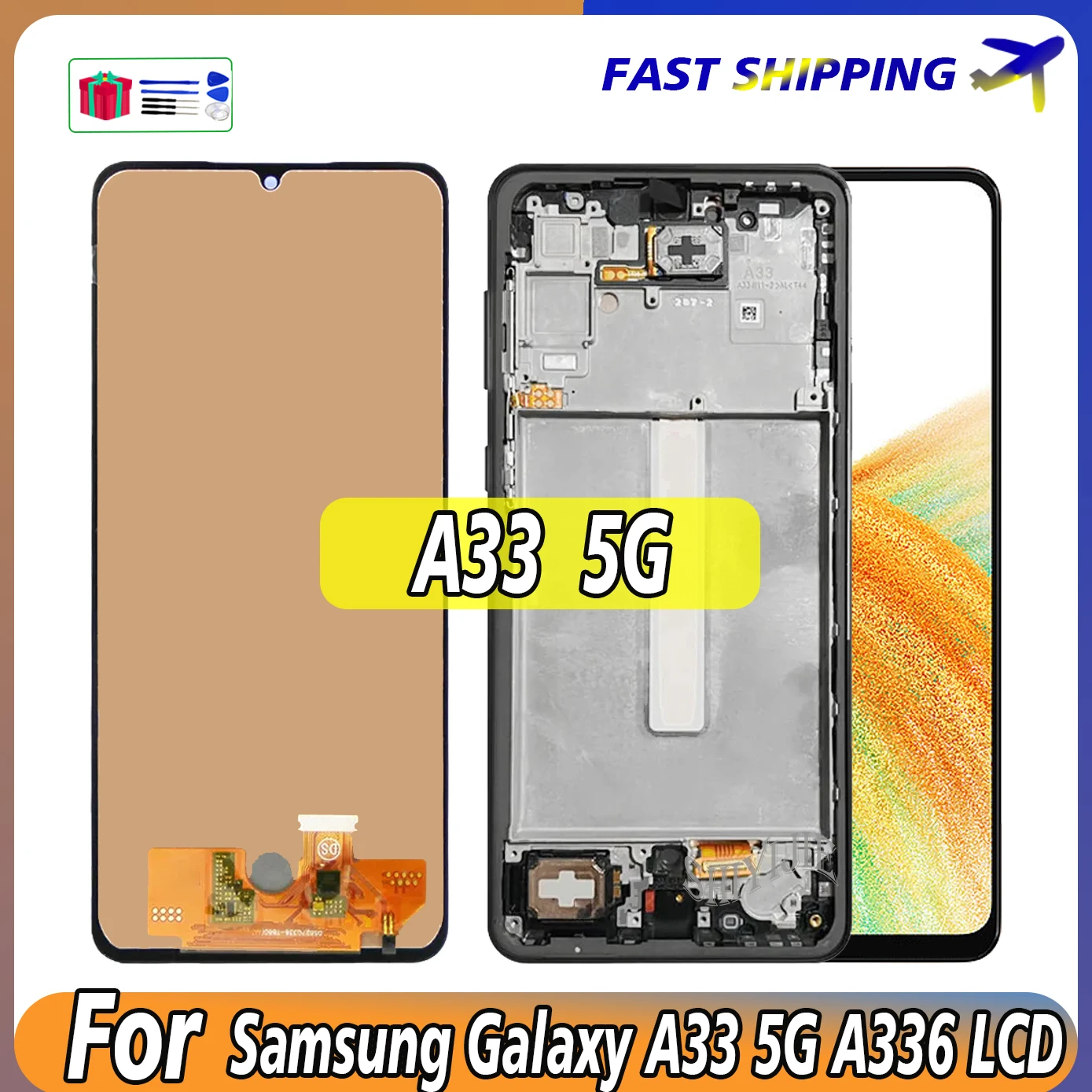 6.4" AMOLED For Samsung Galaxy A33 5G A336B LCD Display Screen Touch For samsung A336 A336U ...